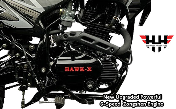 HHH Hawk Enduro 250cc EFI Upgraded 6 Speed Transmission Street Motorcy ...