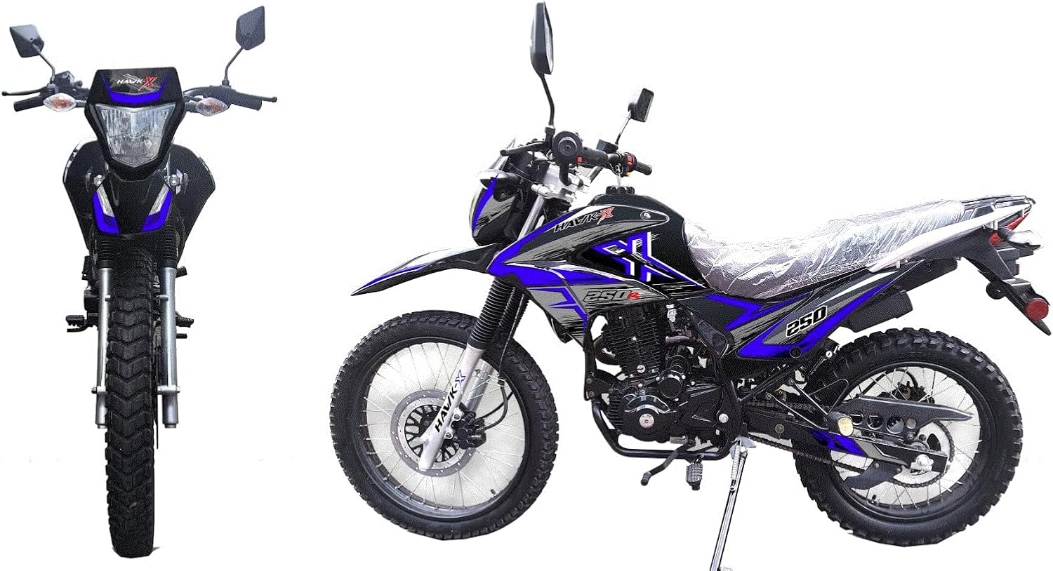 HHH Hawk Enduro 250cc EFI Upgraded 6 Speed Transmission Street Motorcy ...